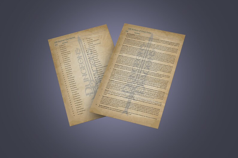 D100 Roll Chart DnD Dungeons & Dragons 5e DM Tools - Etsy France