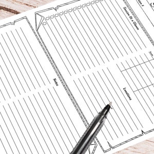 Printable Dnd Session/campaign Planner for Game Masters and Other Rpgs ...