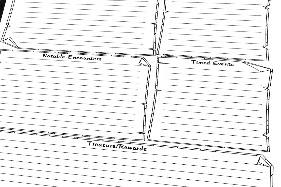 Printable Dnd Session/campaign Planner for Game Masters and Other Rpgs ...