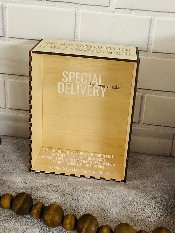 Elf Delivery Box Elf House Elf Arrival Christmas Elf - Etsy