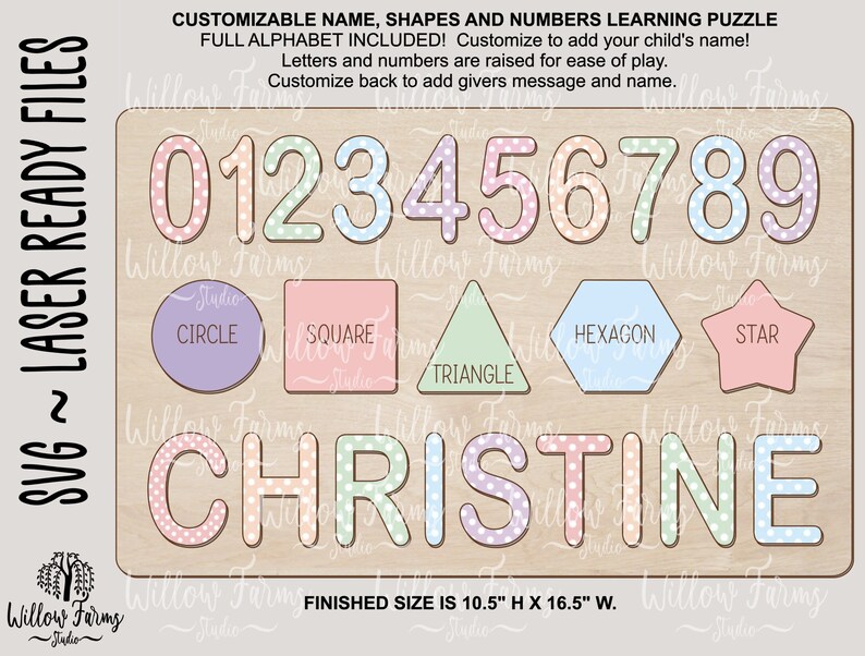 Customizable Name Puzzle SVG: Montessori Learning (digital Download) - Etsy
