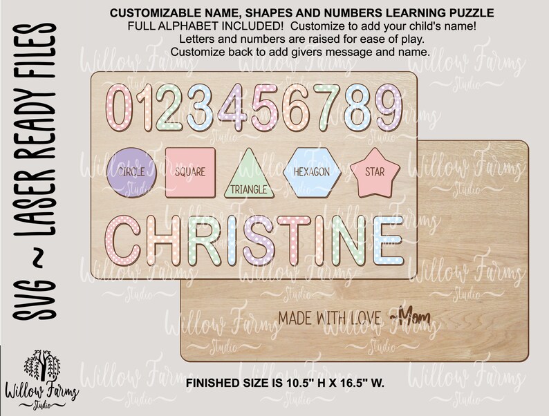 Customizable Name Puzzle SVG: Montessori Learning (digital Download) - Etsy