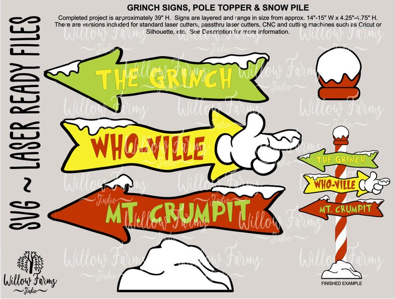Grinch Christmas Lawn Decor SVG: Yard Sign, Wall Decor or Door Hanger ...