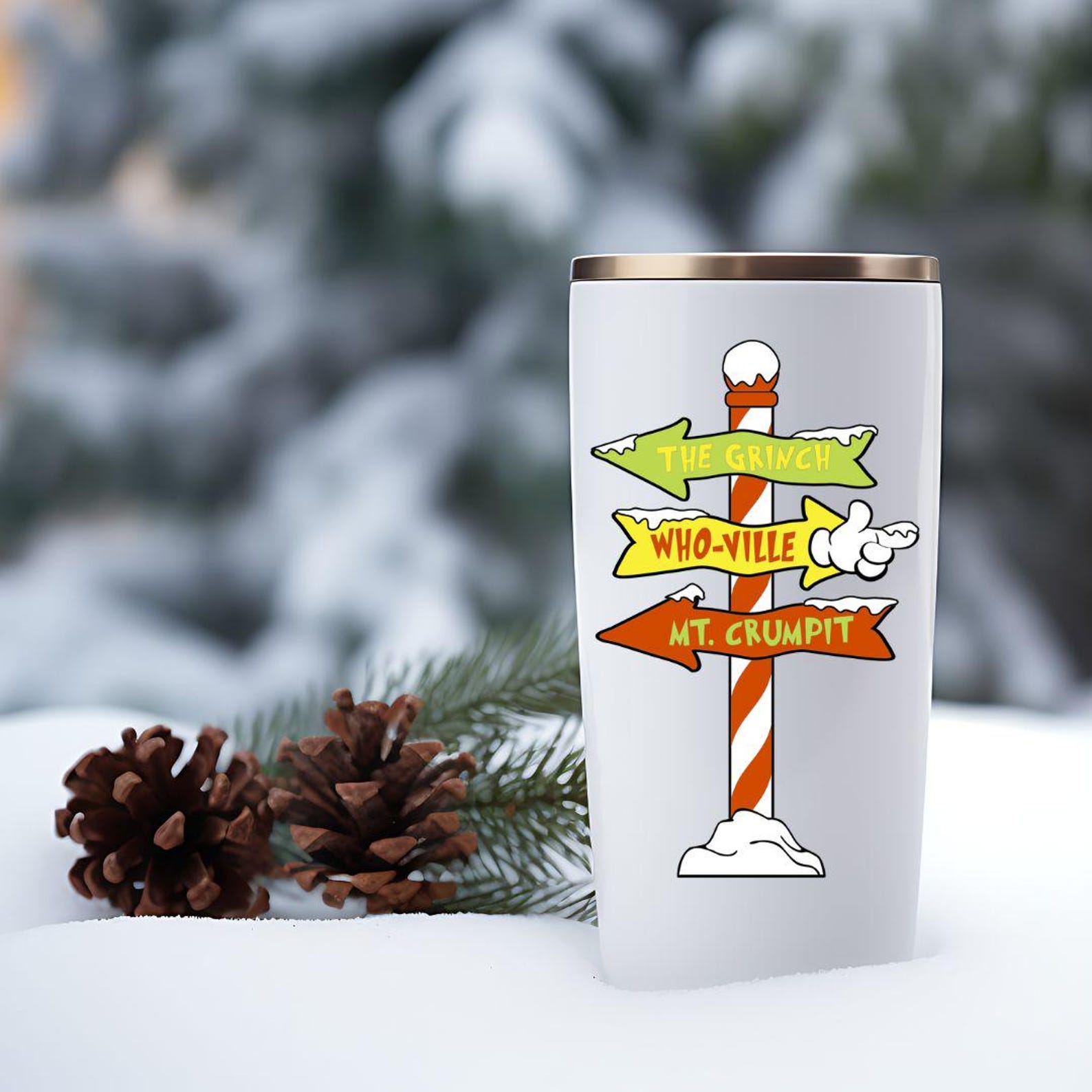 Christmas Directional Sign SVG: Grinch, Who-ville, Mt. Crumpit (digital ...