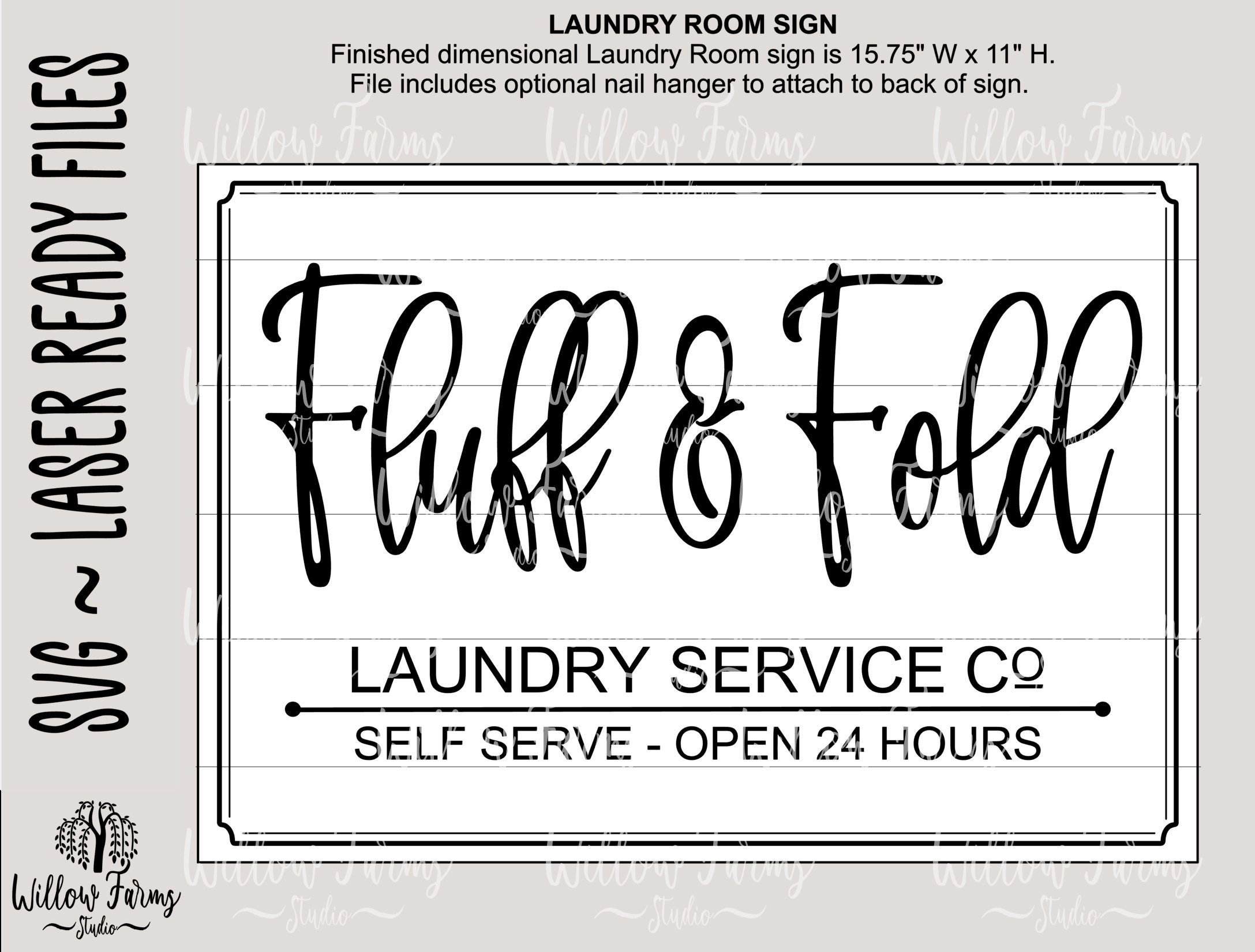 Fluff and Fold Laundry Room Sign SVG Layered Wooden Door or - Etsy