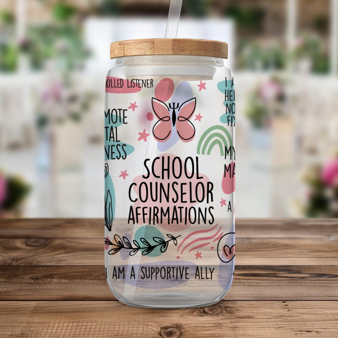 School Counselor Affirmations Tumbler Teacher Motivational Quote ...
