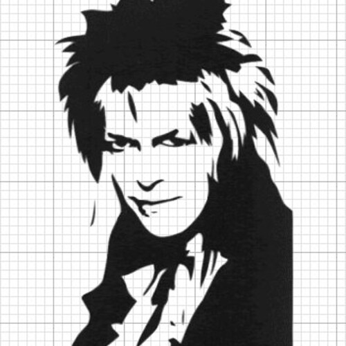 Printable Labyrinth Movie Art Jareth Goblin King Black and - Etsy