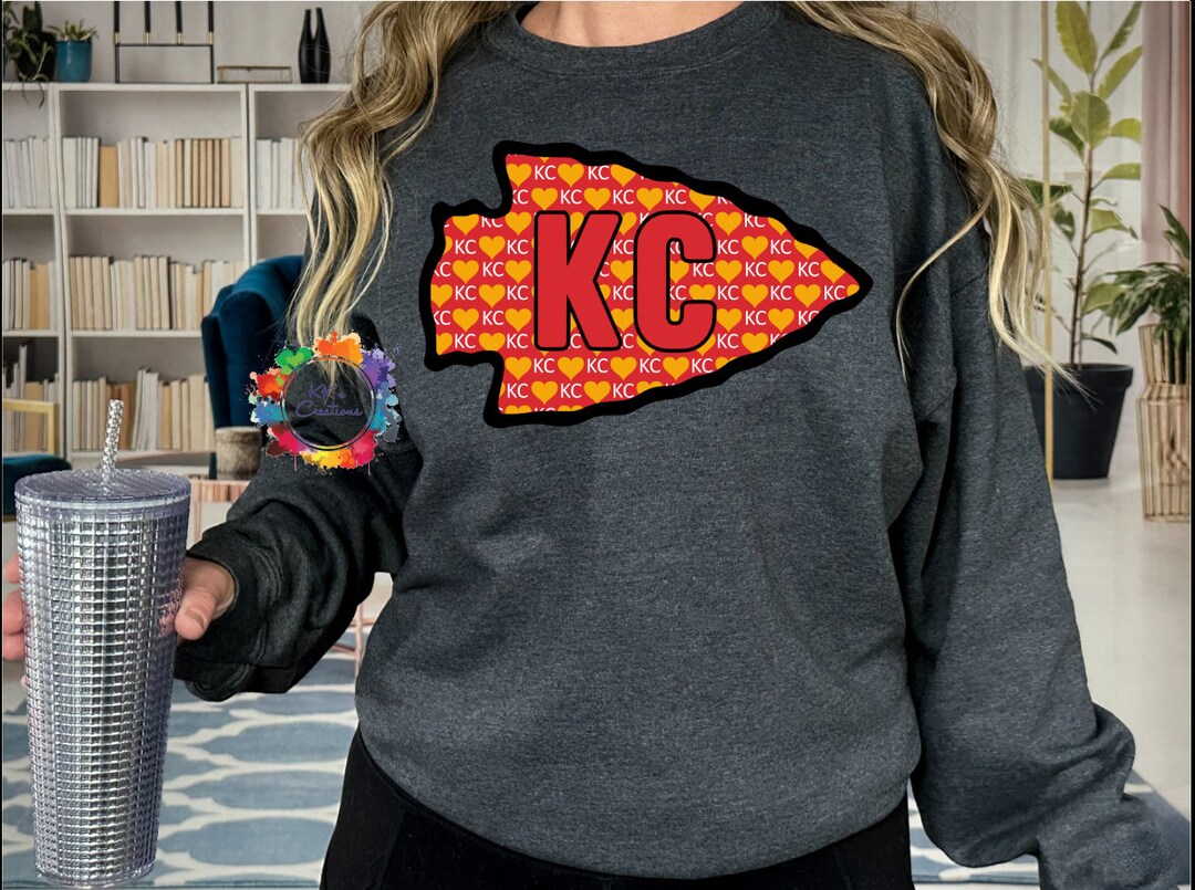 KC Arrowhead Hearts Background-kansas City-dtf-sublimation-valentines ...
