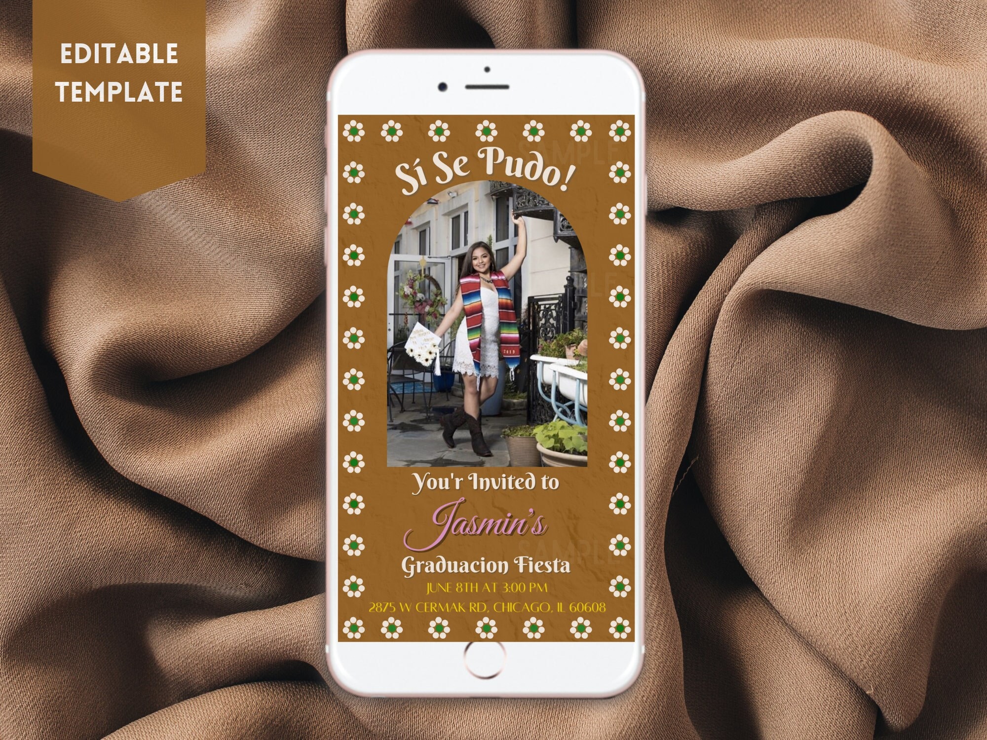 Mexican Theme Graduation Invitation, Birthday, Si Se Pudo, First Gen ...