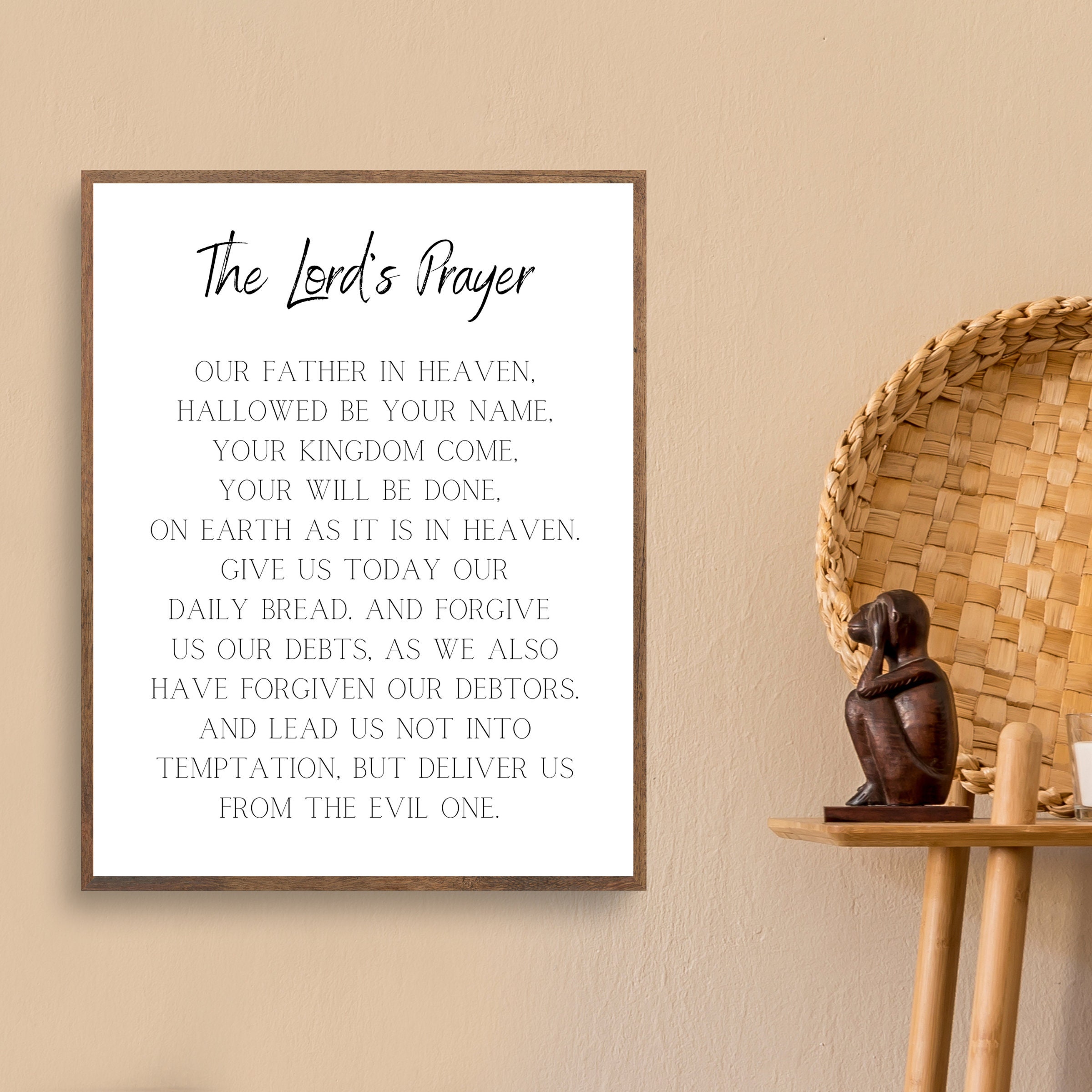 The Lords Prayer Christian Wall Art Instant Download Our - Etsy