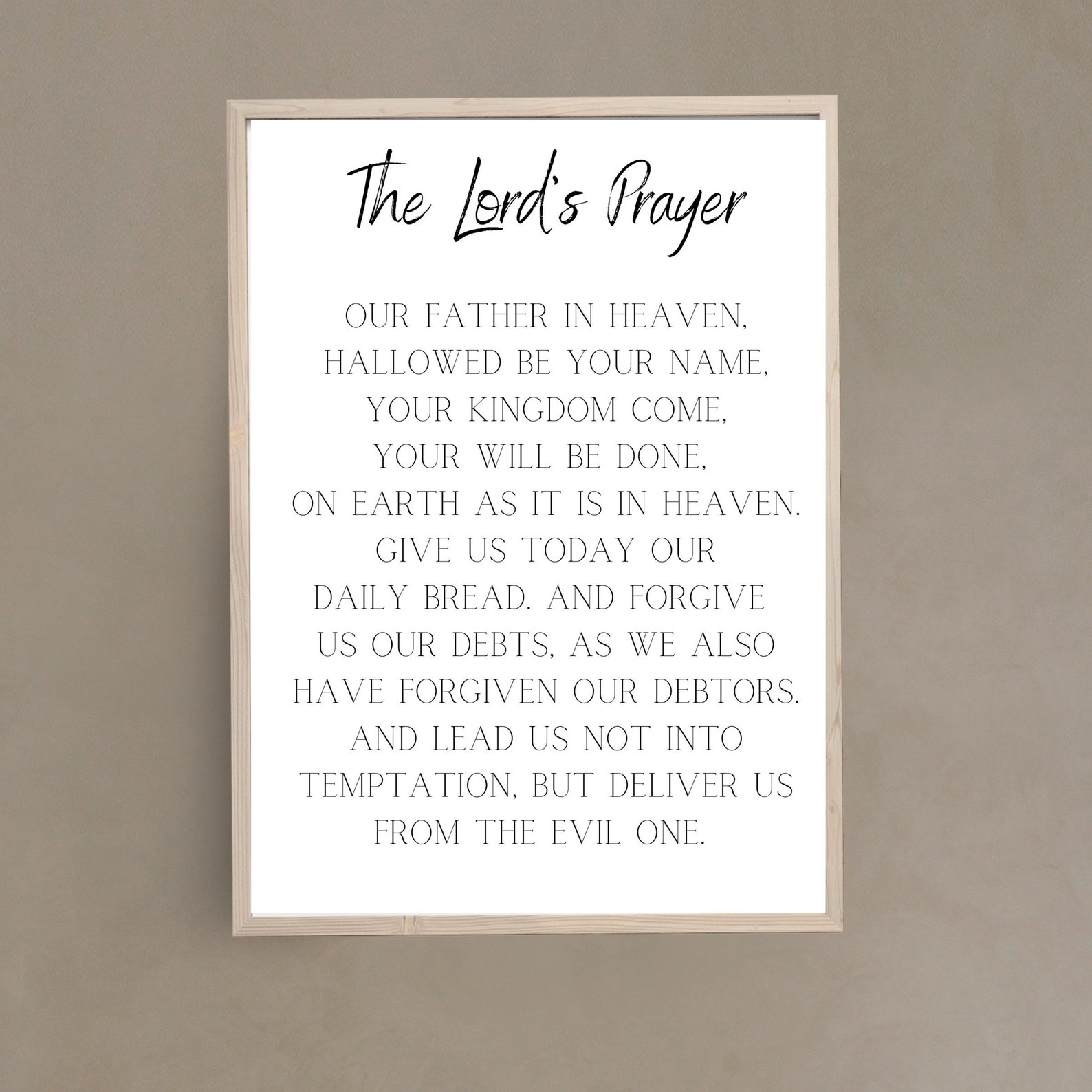 The Lords Prayer Christian Wall Art Instant Download Our - Etsy