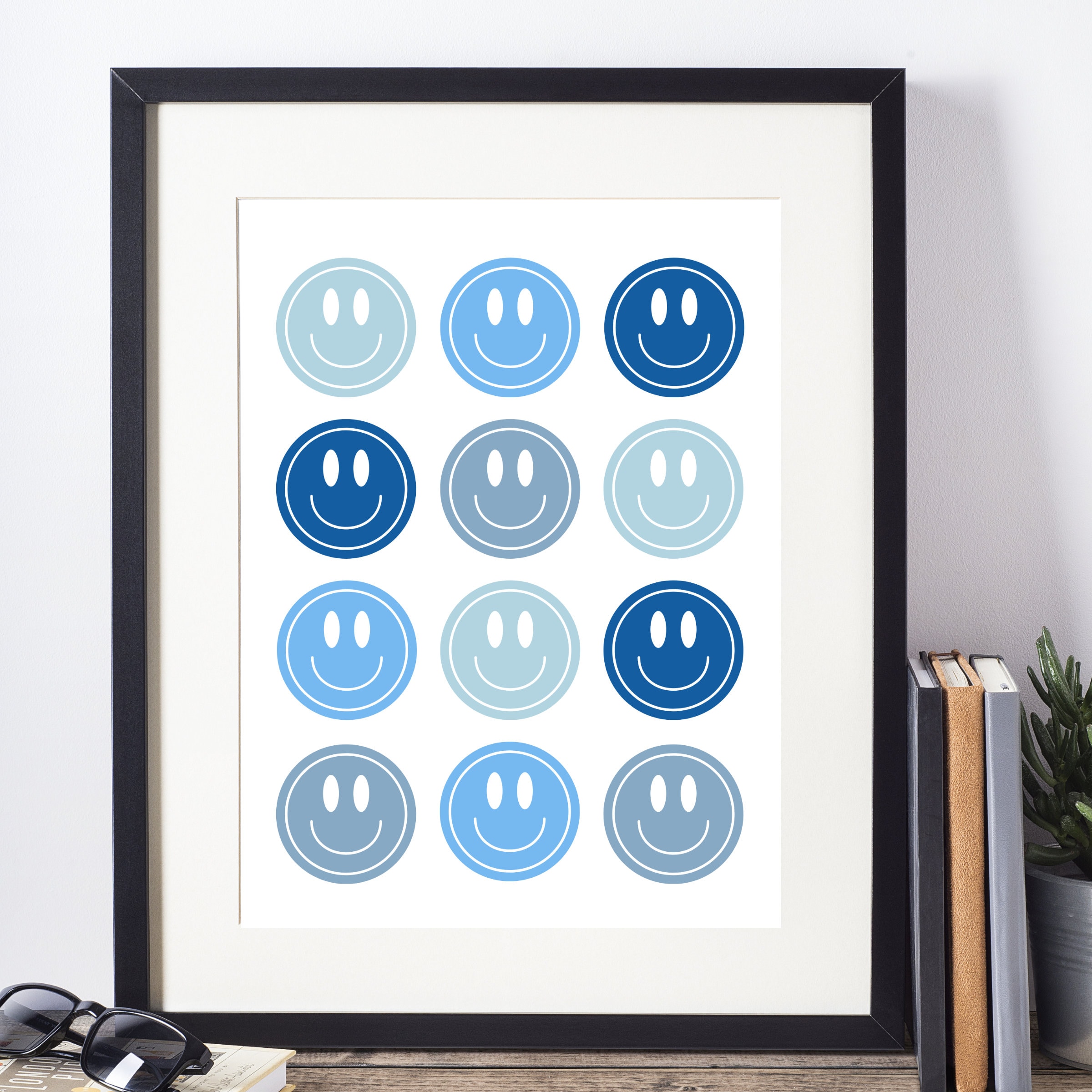 Smiley Face Decor, Digital Download, Happy Face Print, Kids Decor ...