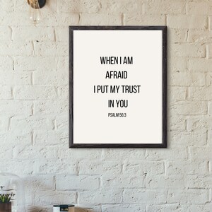 Psalms 56:3 Bible Verse Printable, Digital Download, Scripture Wall Art ...