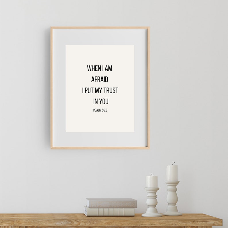 Psalms 56:3 Bible Verse Printable, Digital Download, Scripture Wall Art ...