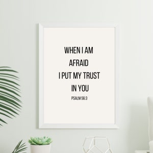 Psalms 56:3 Bible Verse Printable, Digital Download, Scripture Wall Art ...