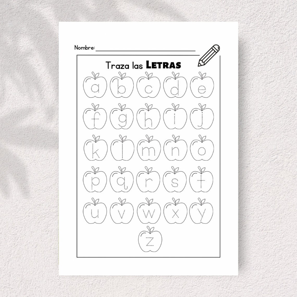 Traza El Abecedario Mayúsculas Y Minúsculas - Etsy