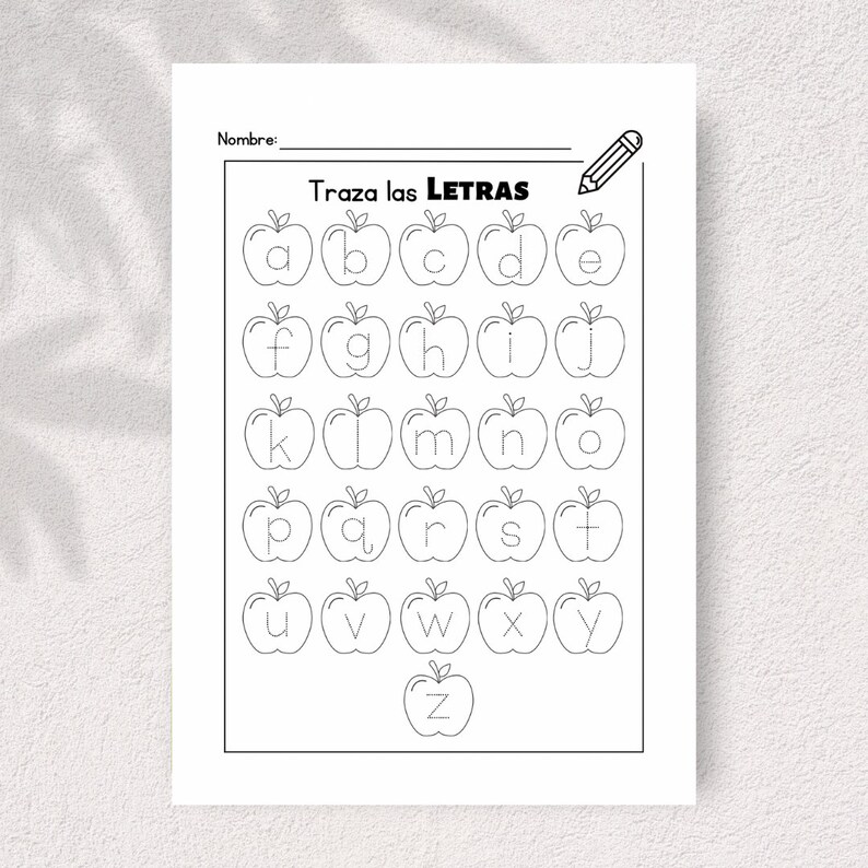 Traza El Abecedario Mayúsculas Y Minúsculas - Etsy