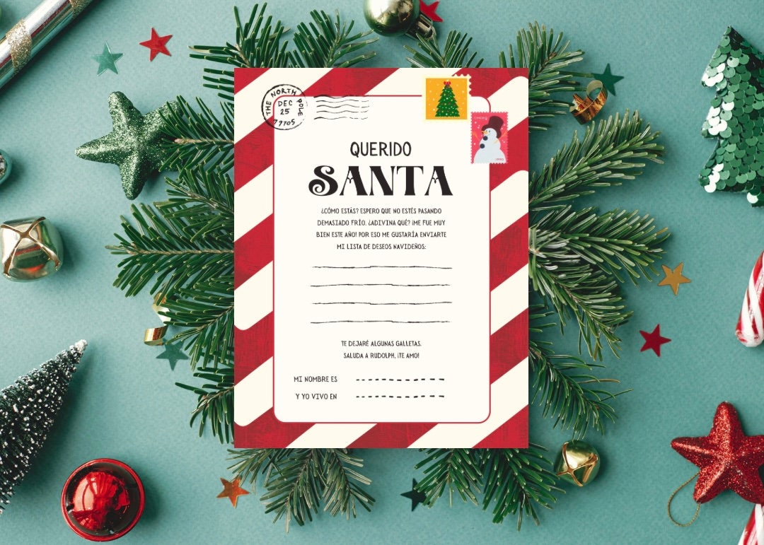 Carta Para Santa Letter for Santa in Spanish - Etsy