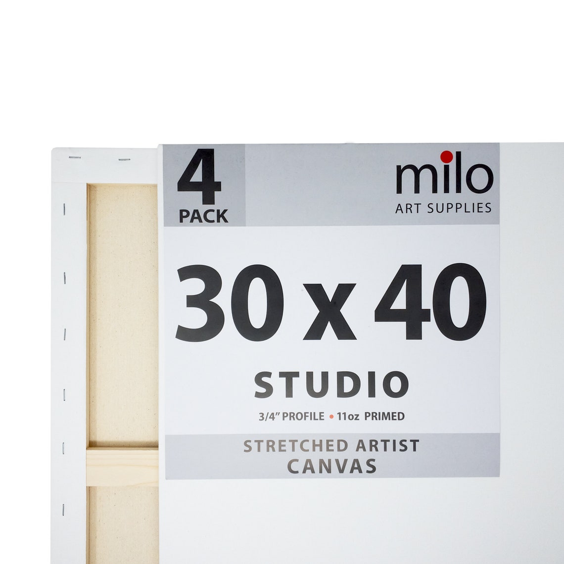 Milo PRO 30 X 40 Pre Stretched Pack of 4 Professional | Etsy