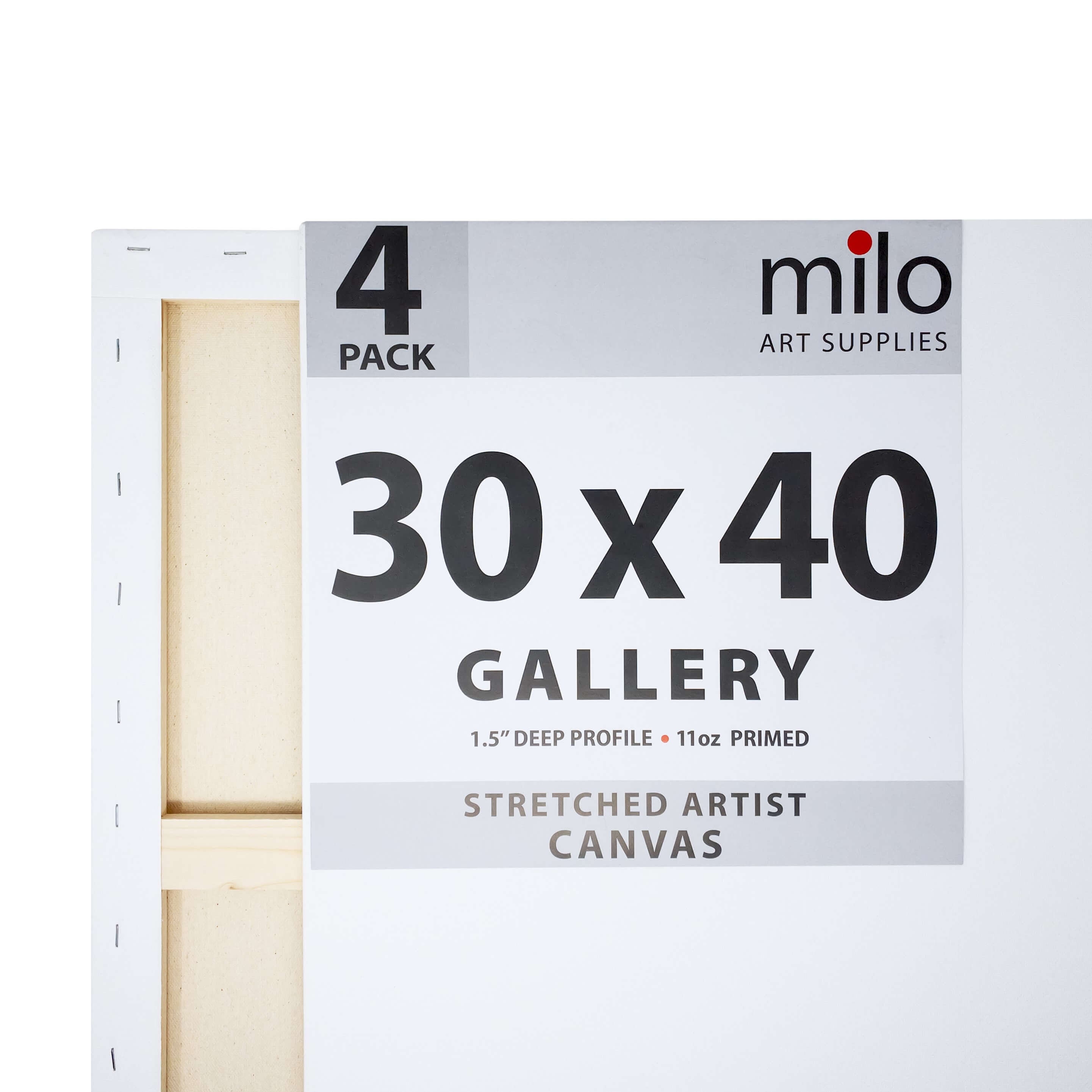 Milo PRO 30 X 40 Pre Stretched Pack of 4 Professional - Etsy