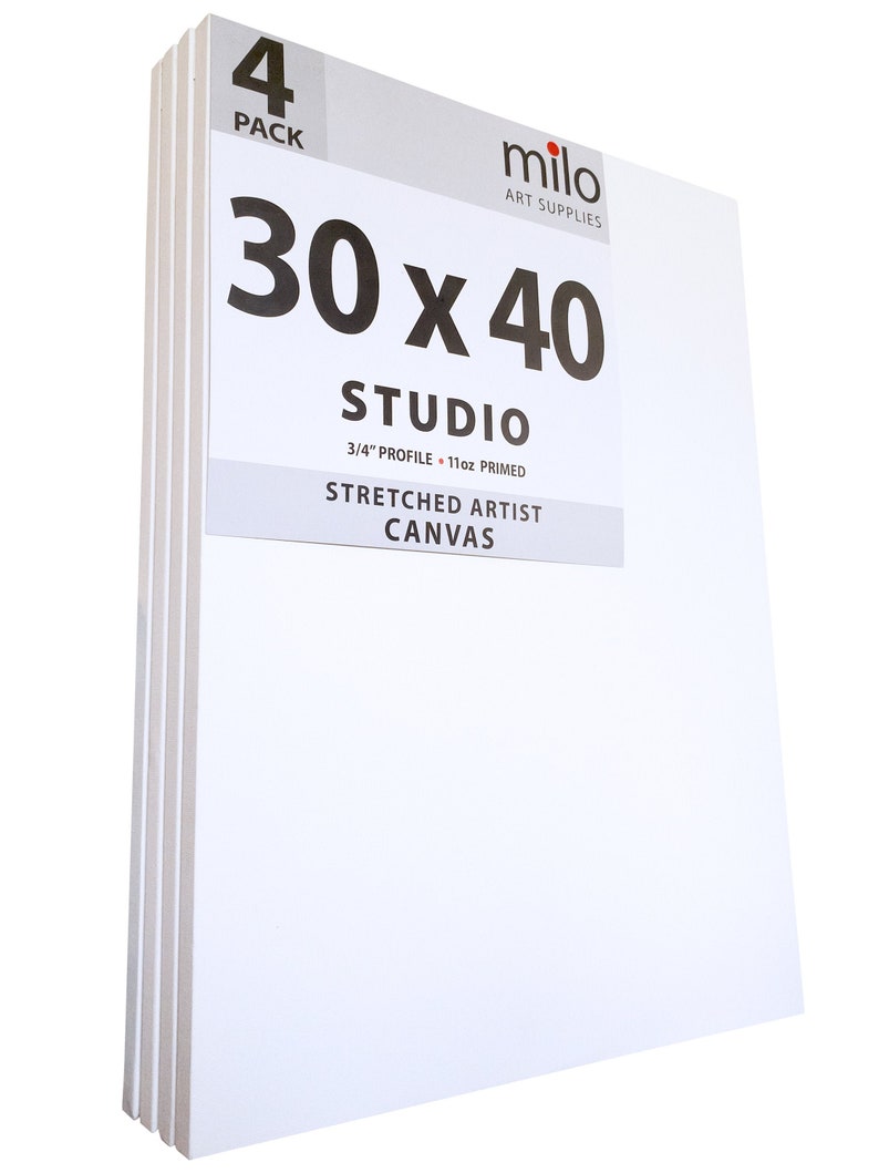 Milo PRO 30 X 40 Pre Stretched Pack of 4 Professional - Etsy