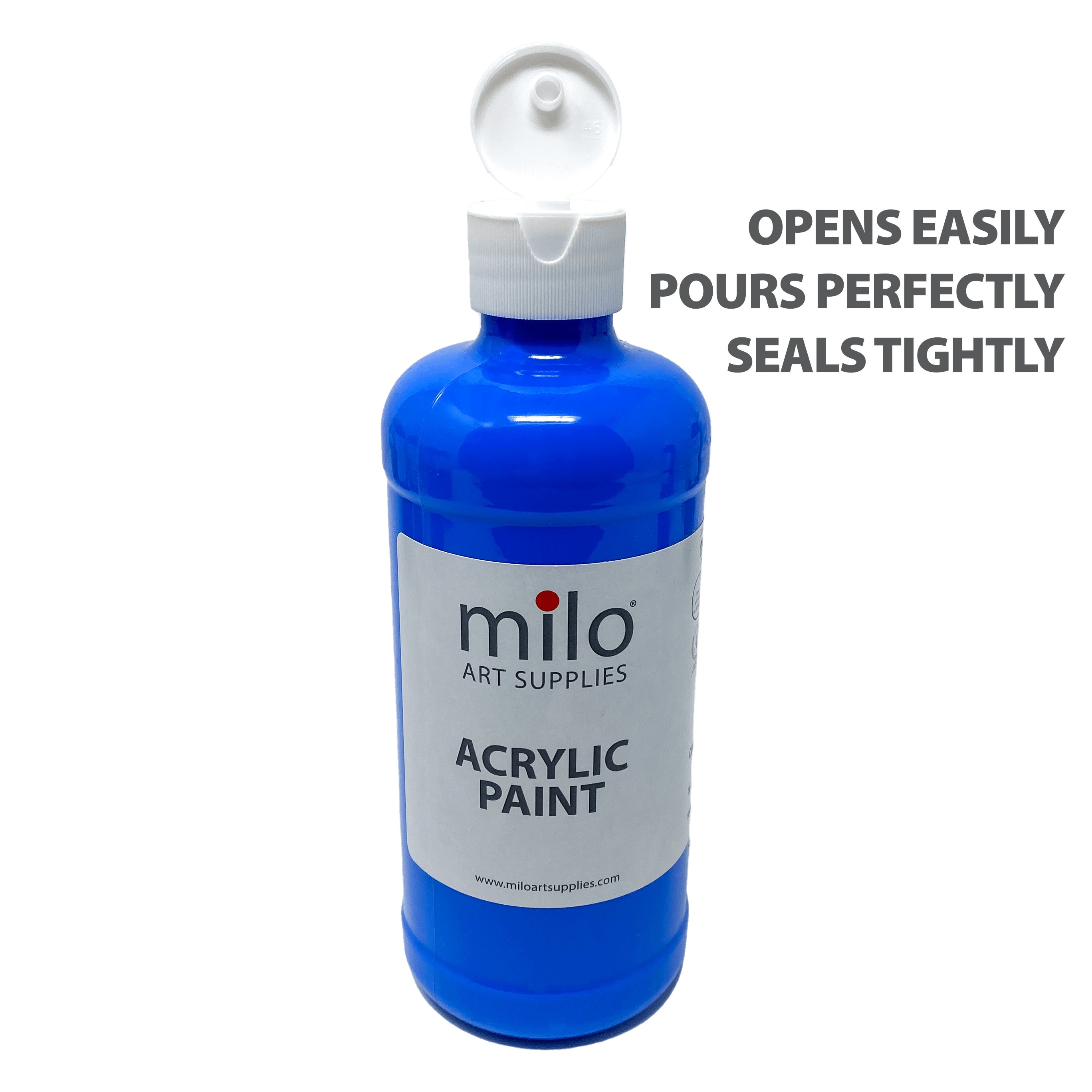 Milo Acrylic Paint Set of 12 Colors | 16 Oz Bottles | Made in the USA ...