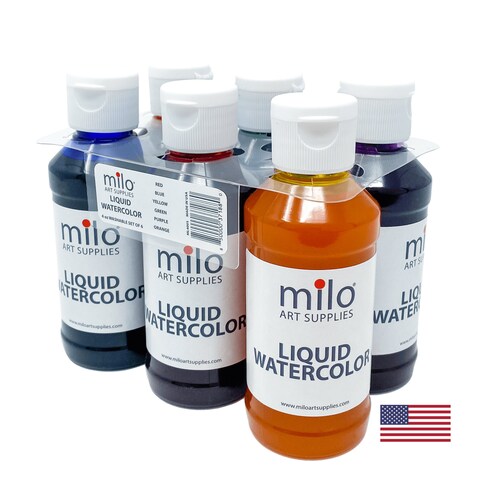 Milo Acrylic Paint Set of 12 Colors 8 Oz Bottles Made in - Etsy