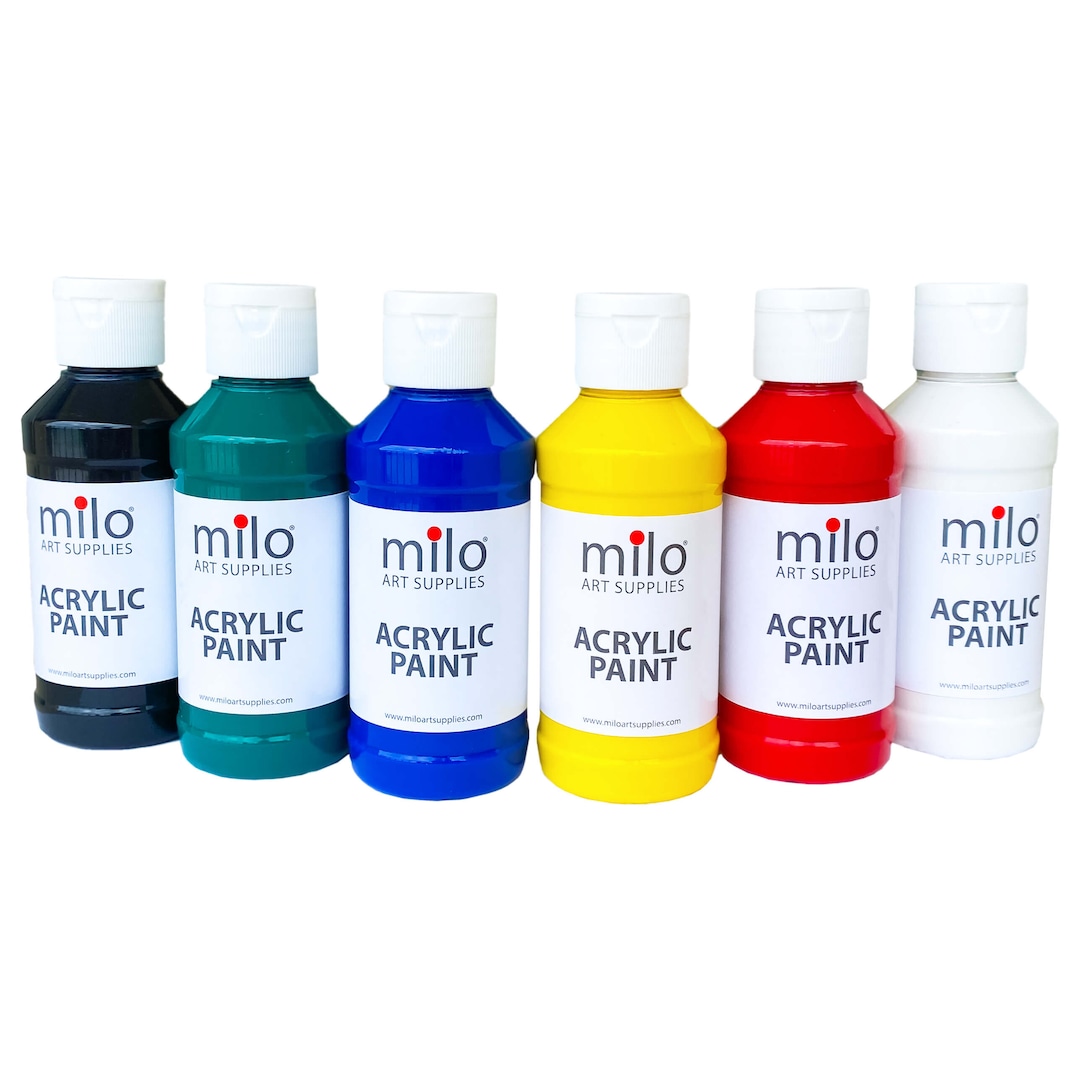 Milo Acrylic Paint Set of 6 Colors | 4 Oz Bottles | Made in the USA - Etsy