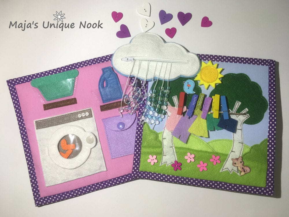 Toddler Book, Quiete Book, Busy Book, Children's Quiet Book, Activity ...