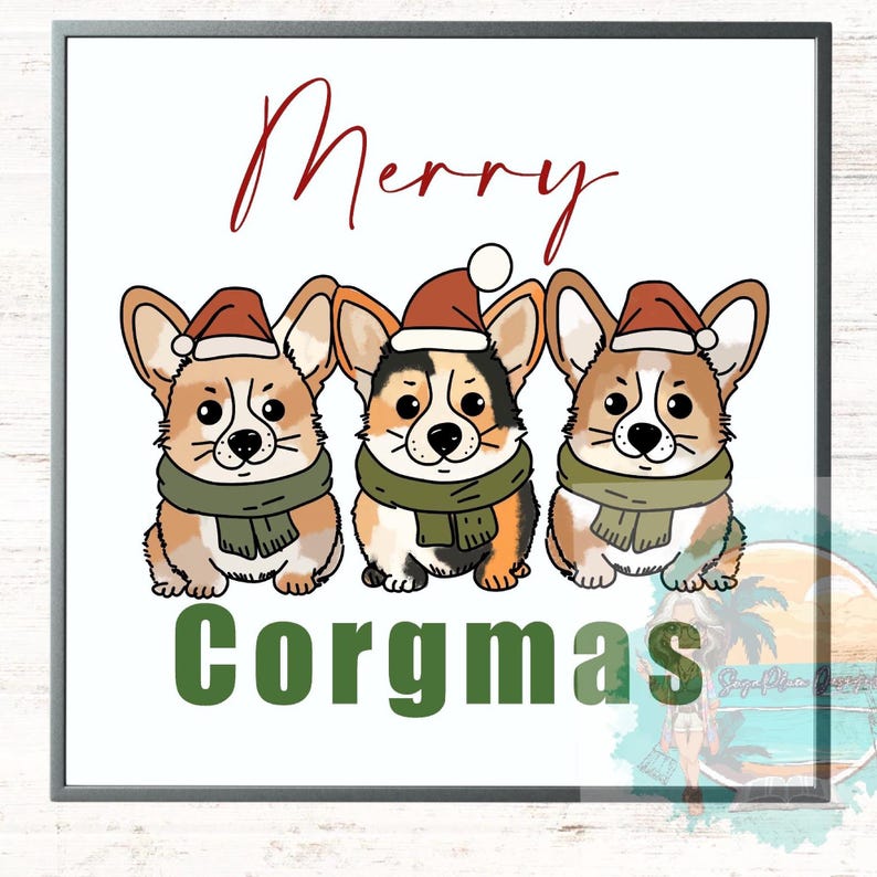 Merry Corgmas PNG Image File, Corgi Lovers Christmas - Etsy