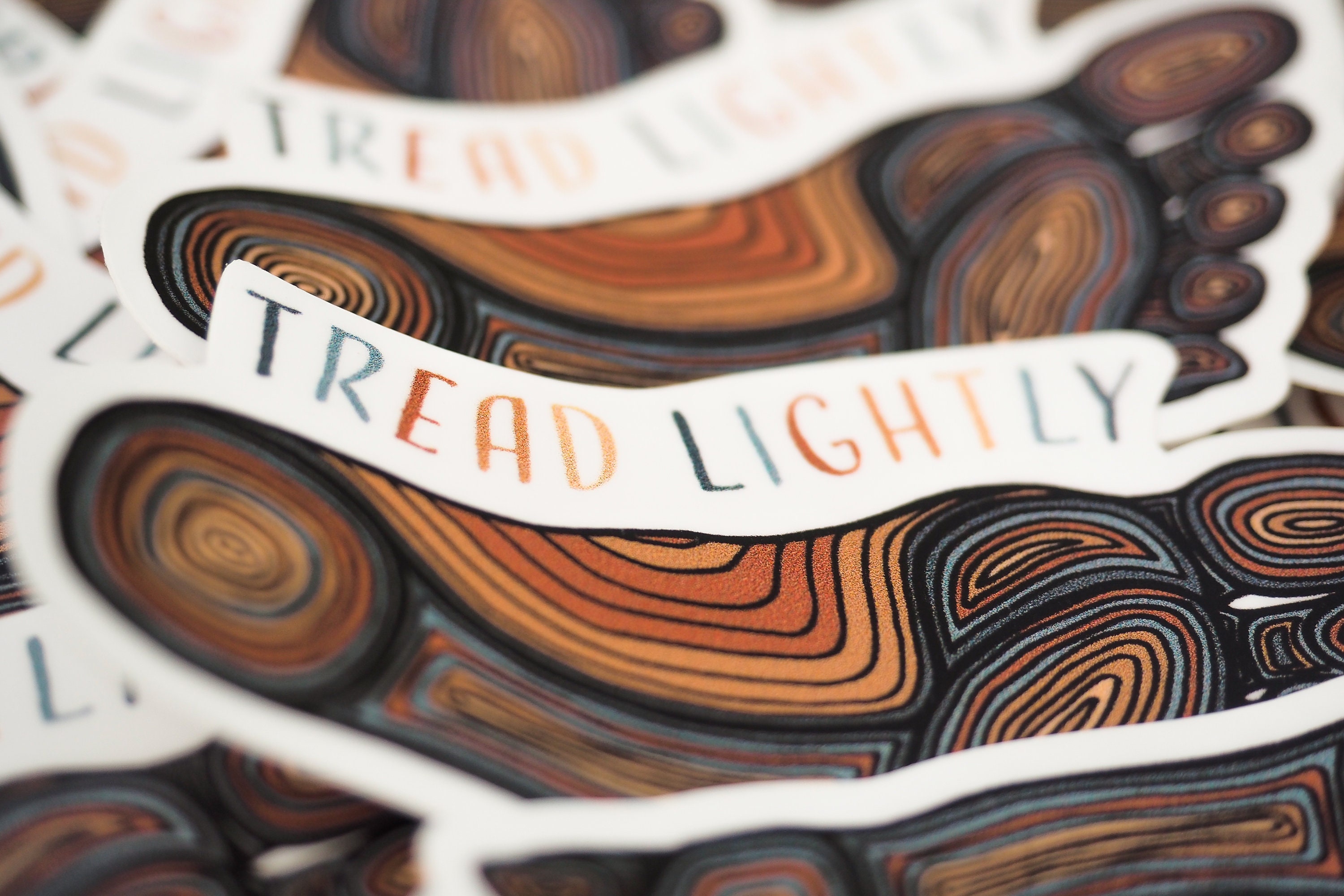 Tread Lightly, Barefoot Sticker, Conservation and Hiking Sticker - Etsy