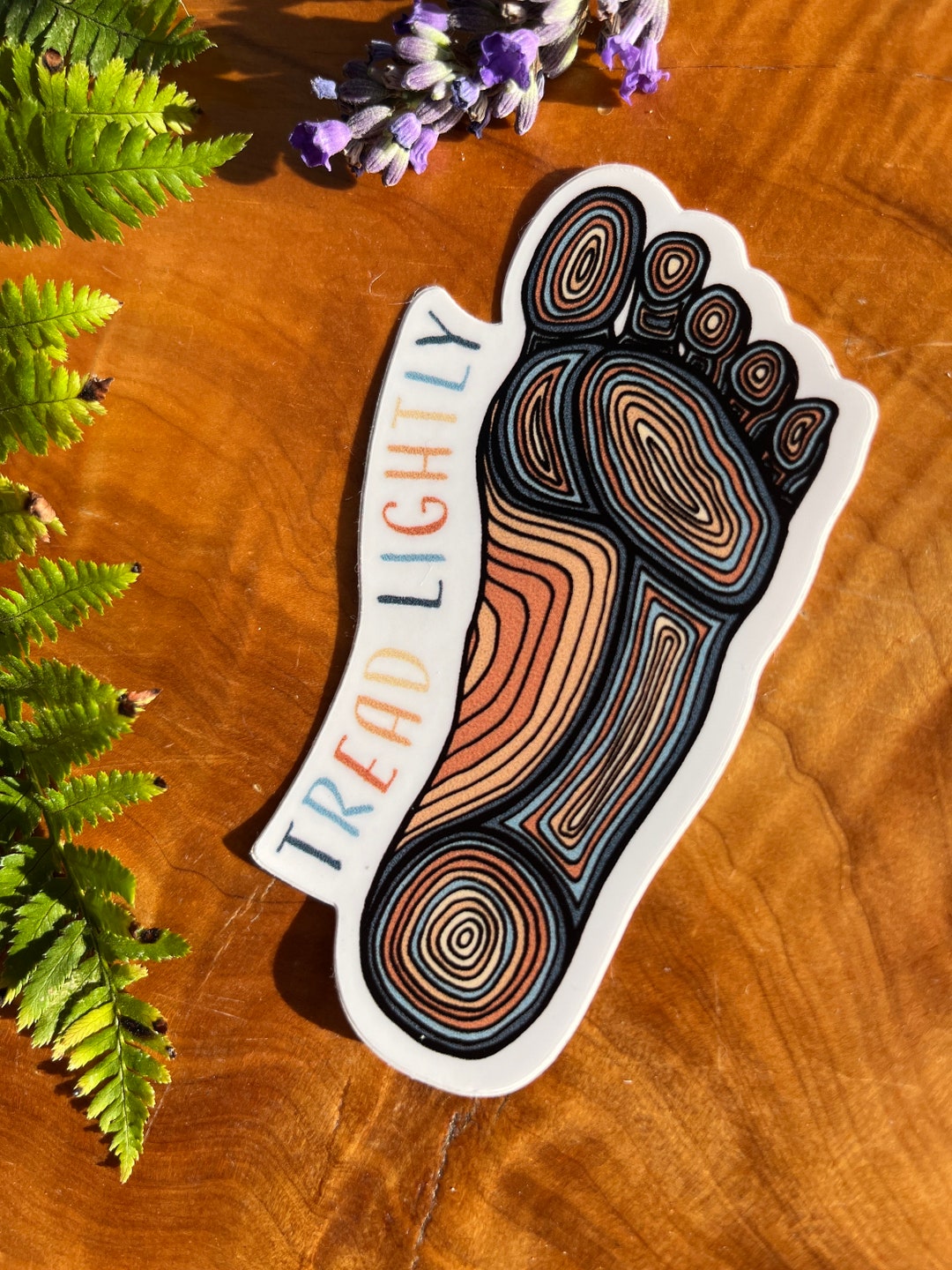 Tread Lightly, Barefoot Sticker, Conservation and Hiking Sticker - Etsy
