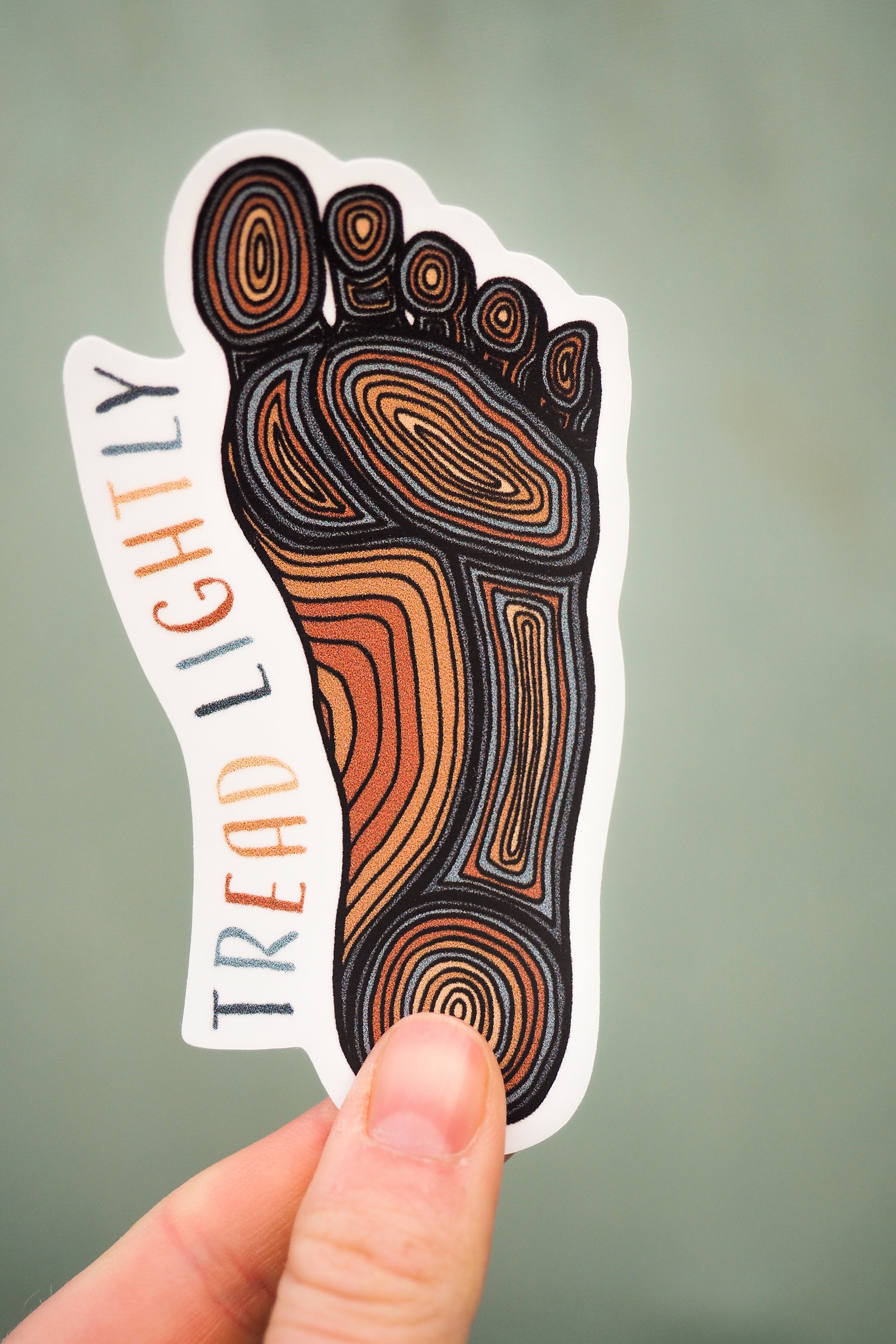 Tread Lightly Barefoot Sticker Conservation and Hiking | Etsy