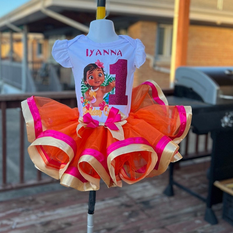 First Birthday Moana Dress - Etsy
