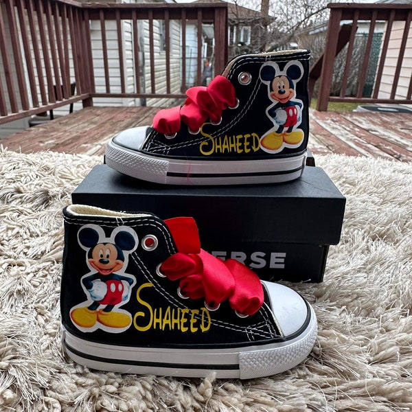 Mickey Mouse Custom Converse - Etsy