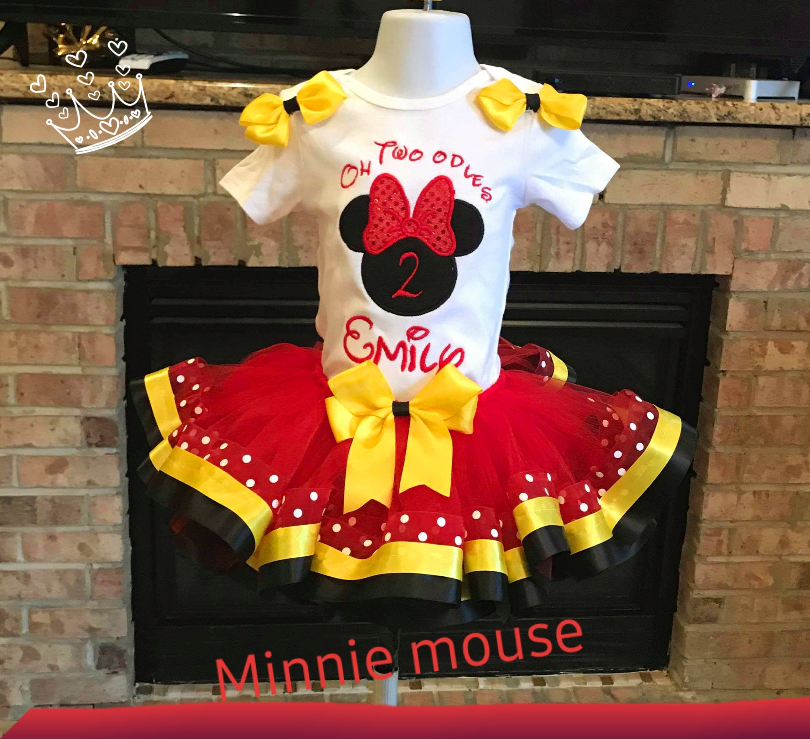 Minnie Mouse Tutu Set. Minnie Mouse Birthday Outfit. Minnie | Etsy