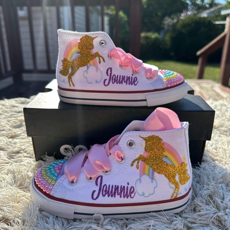 Unicorn Kids Converse - Etsy