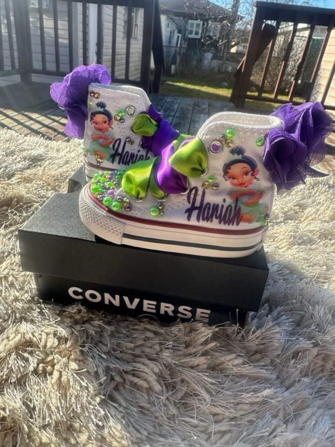 Princess Baby Tiana Bling Shoes, Princess and the Frog Converse Shoes ...