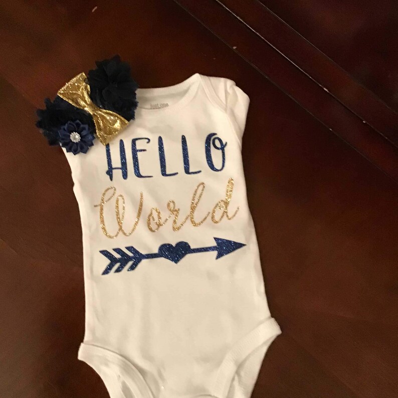 Hello World Newborn Girl Welcome Home Shirt Photo Pro Baby - Etsy