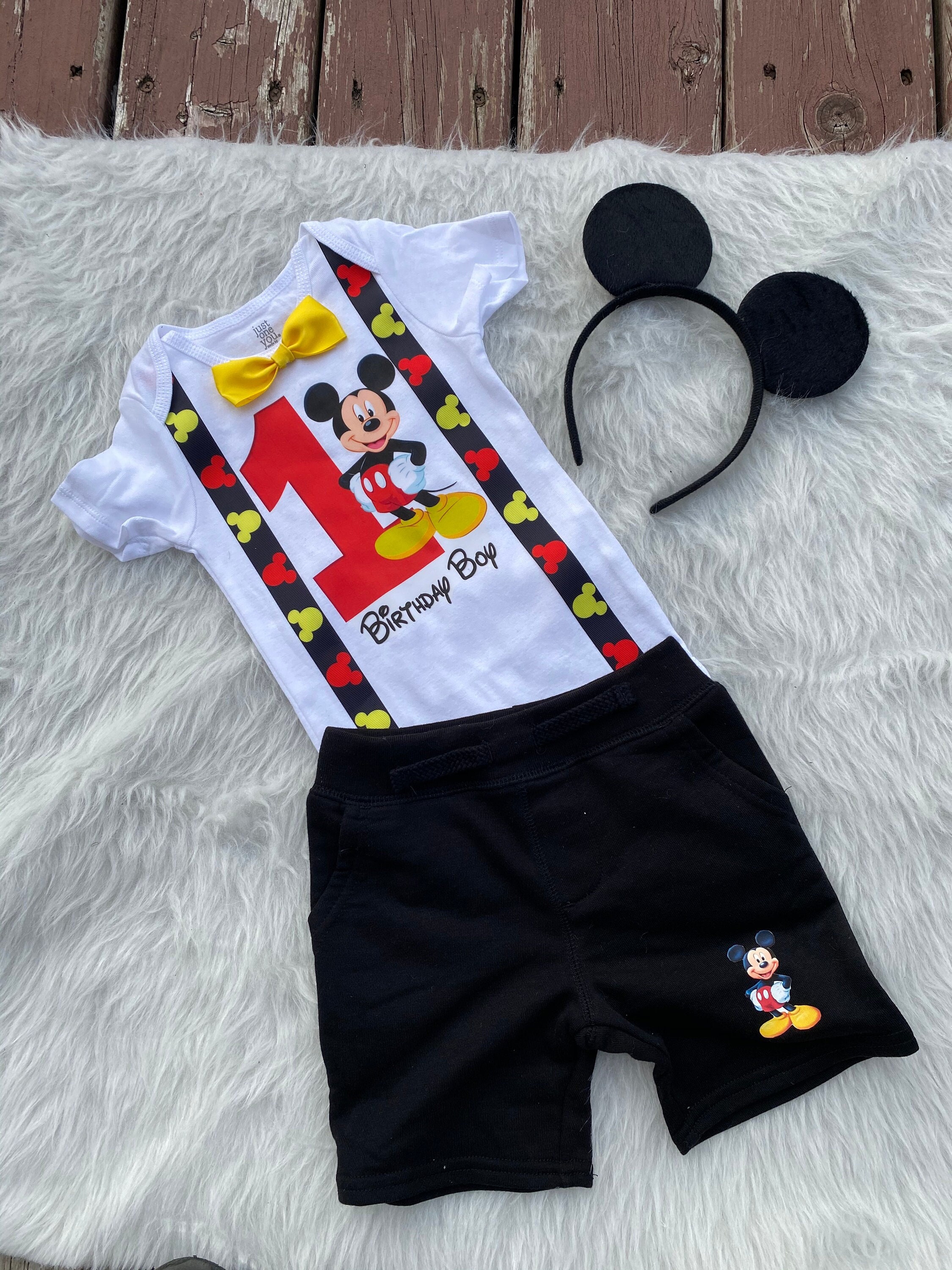 Mickey Mouse Outfit, Mickey Mouse Birthday Shirt , Mickey Mouse Smash ...
