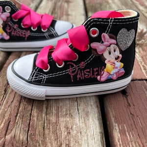 Minnie Mouse Sneakers Shoes/ Minnie Mouse First Birthday Outfit/ Minnie ...