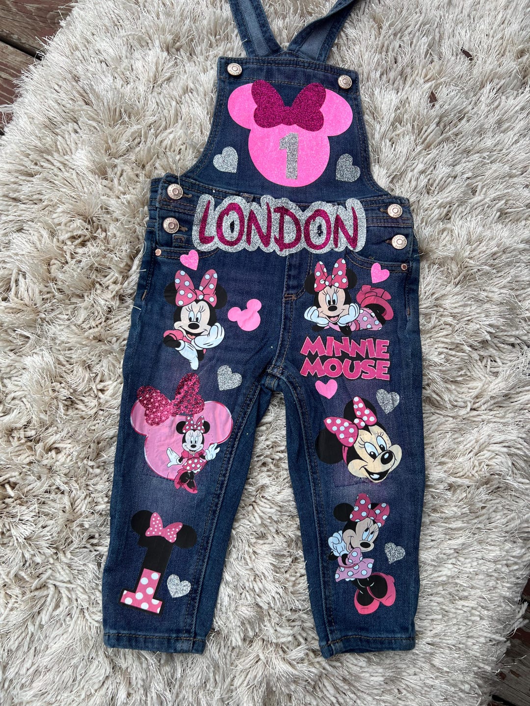 Minnie Mouse Denim Birthday Set, Minnie Converse Shoes, Birthday Outfit ...