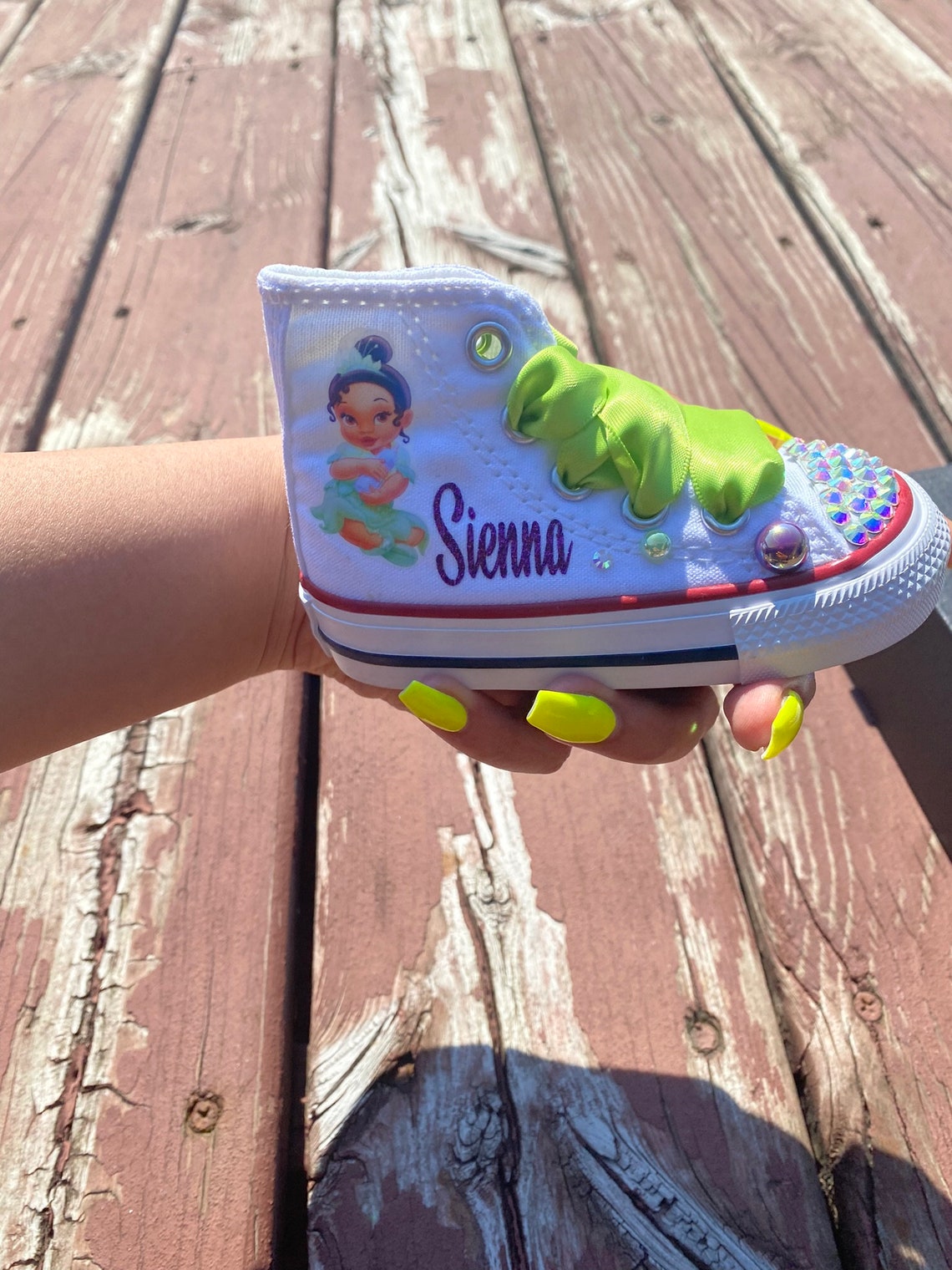 Baby Princess Tiana Bling Shoes Princess and the Frog - Etsy