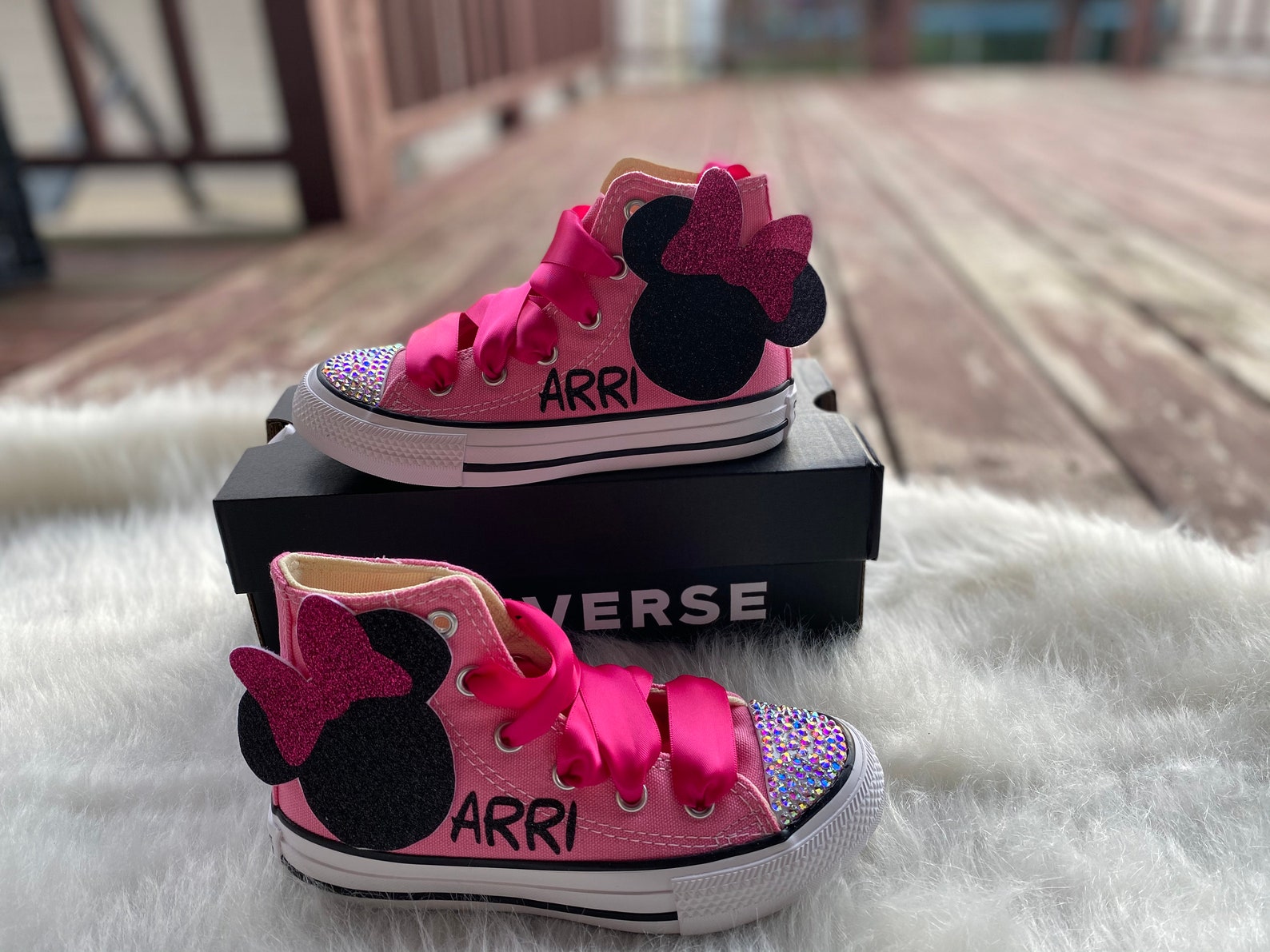 Minnie Mouse Bling Shoes Minnie Mouse Converse Shoes Minnie - Etsy