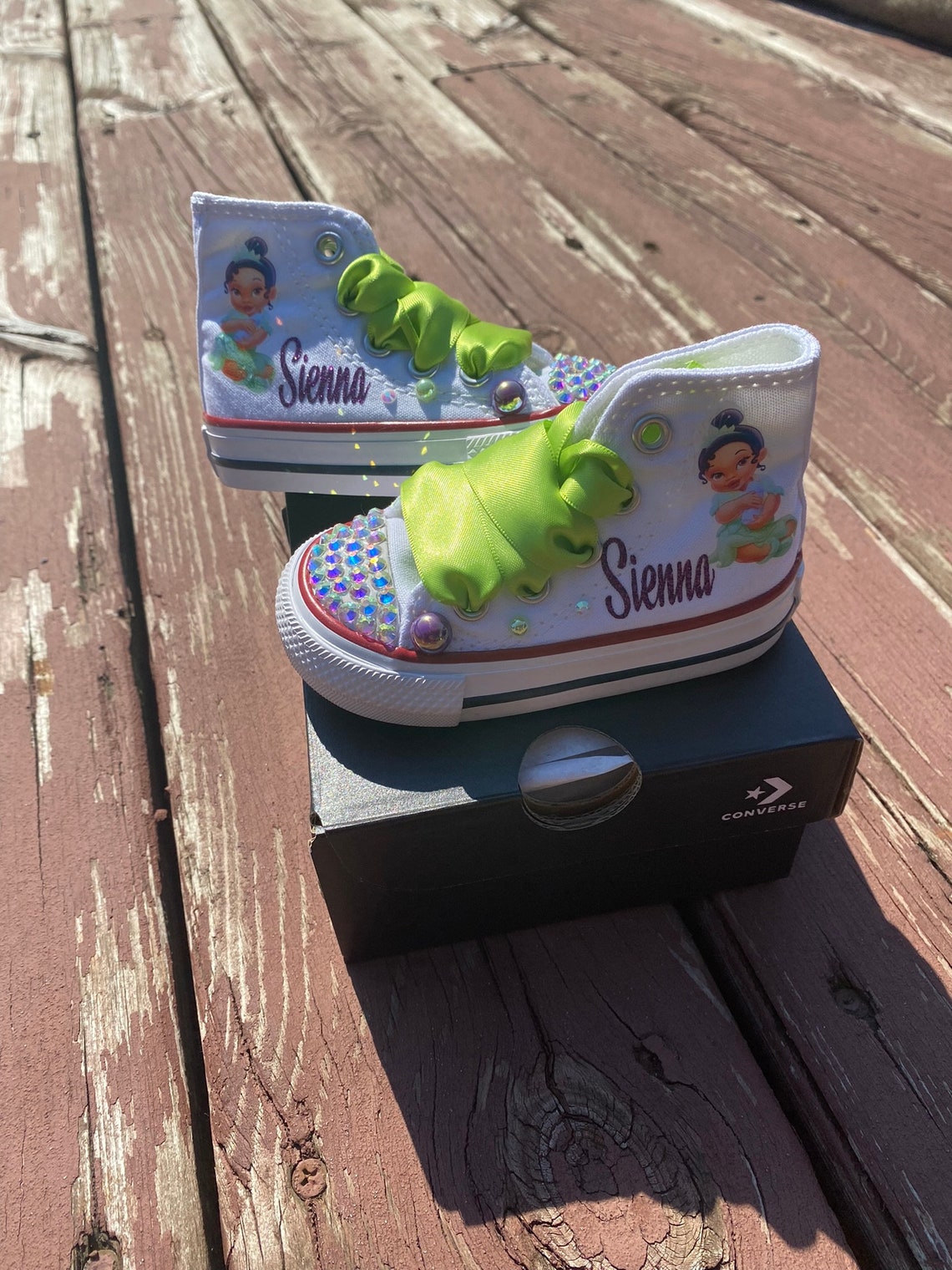 Baby Princess Tiana Bling Shoes Princess and the Frog - Etsy