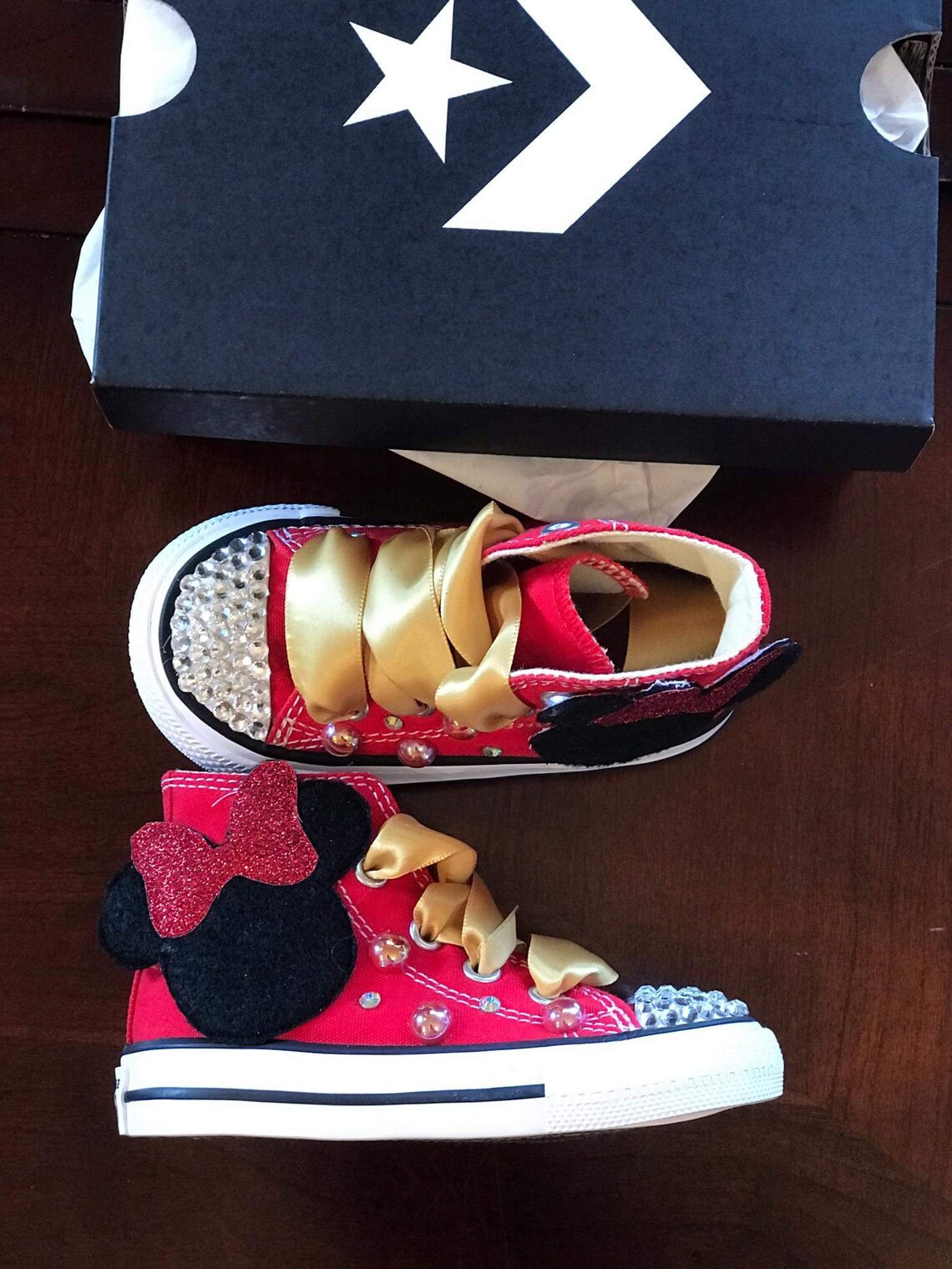 Minnie Mouse Bling Shoes Minnie Mouse Converse Shoes Minnie - Etsy