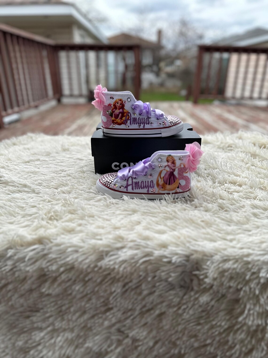 Personalized Rapunzel Bling Birthday Shoes - Custom Tangled Princess ...