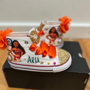 Moana Bling Shoes, Moana Sneakers Shoes, Moana Rhinestones Shoes, for ...