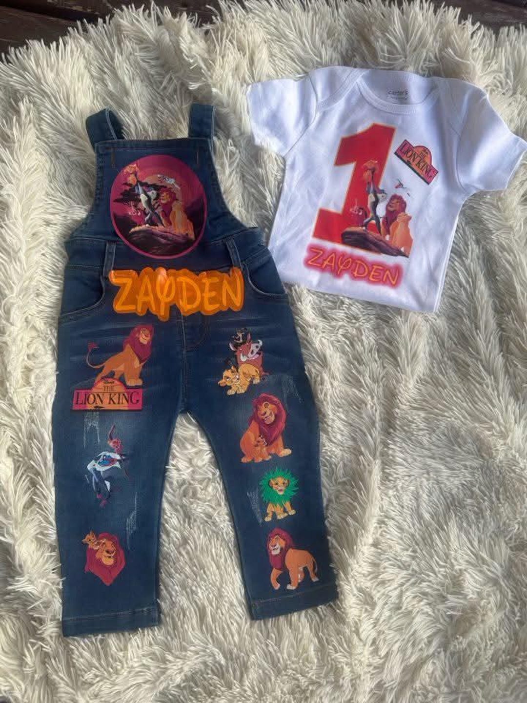 Lion King Overall Birthday Set, Lion King Converse Shoes, and Simba ...