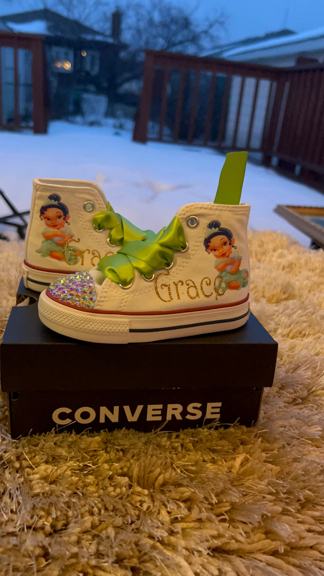 Baby Princess Tiana Bling Shoes, Baby Princess and the Frog Converse ...